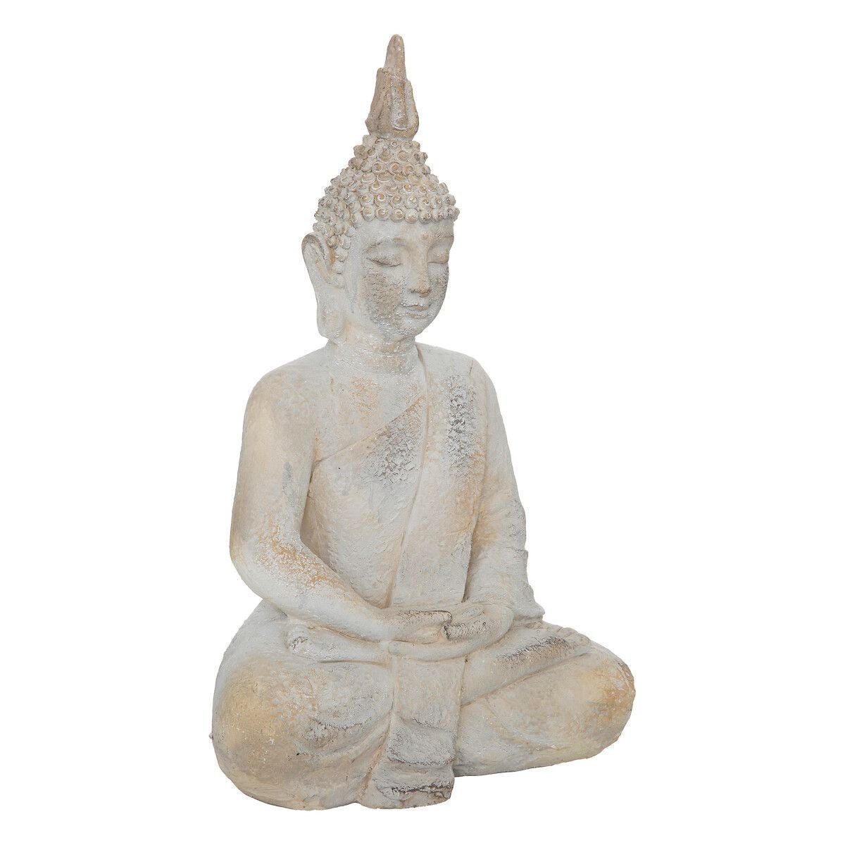 Statuette Déco Bouddha "Dala" 50cm Blanc | Leroy Merlin