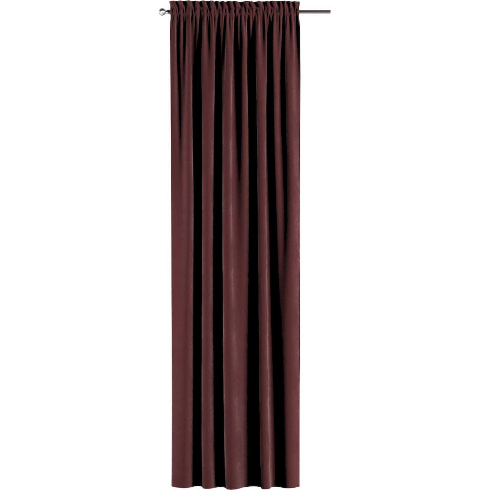 Rideau à galon fronceur Posh Velvet en velours 130 x 260 cm Rouge ...