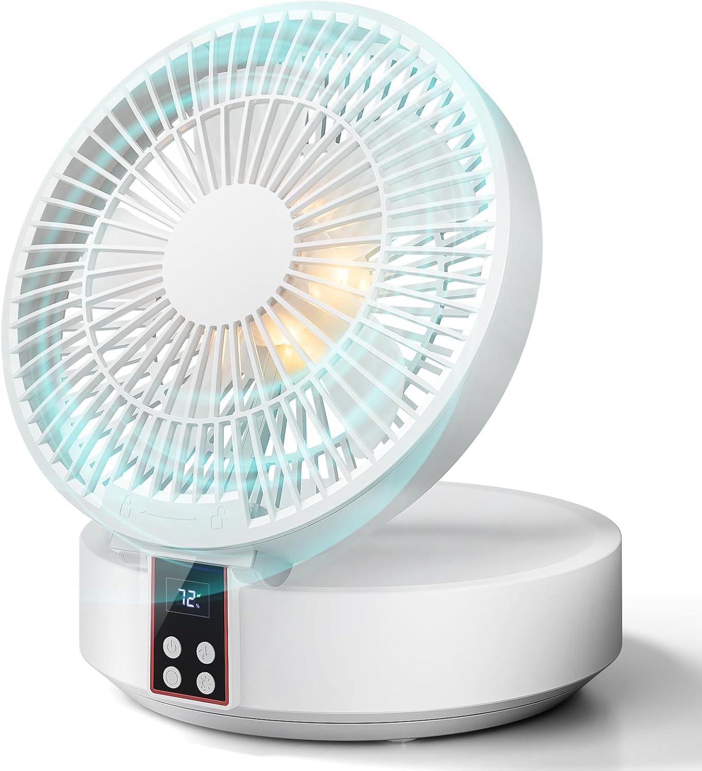 Ventilateur de Table avec Telecommande, Petit Ventilateur de Bureau ...