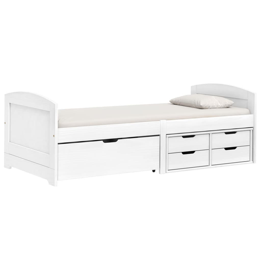Lit simple | Lit adulte | Lit de jour avec 5 tiroirs IRUN blanc 90x200 ...