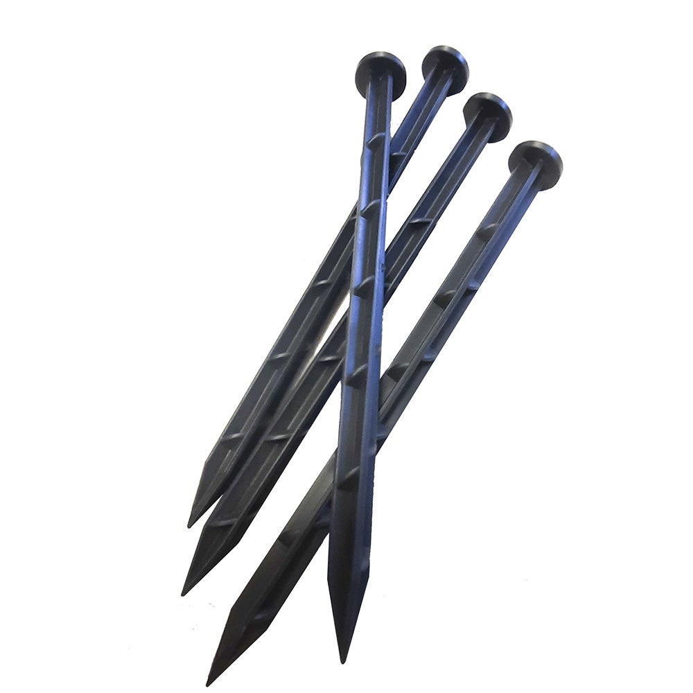 Lot de 10 clous d’ancrage noirs 25 cm pour bordure jardin BLACK BORD ...