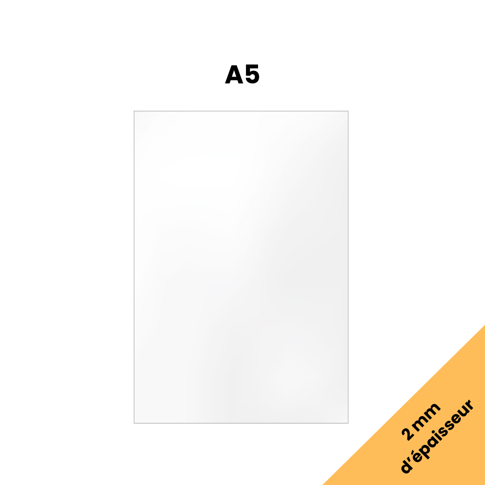 Plaque A5 verre acrylique transparent 2 mm - Taille A5 (21 x 14,8 cm ...