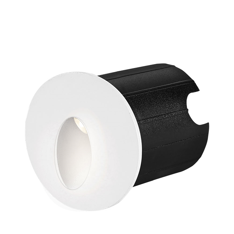 Mini spot LED mural BRAYTRON Vector A, rond, blanc, 2W, 3000K, IP65 ...