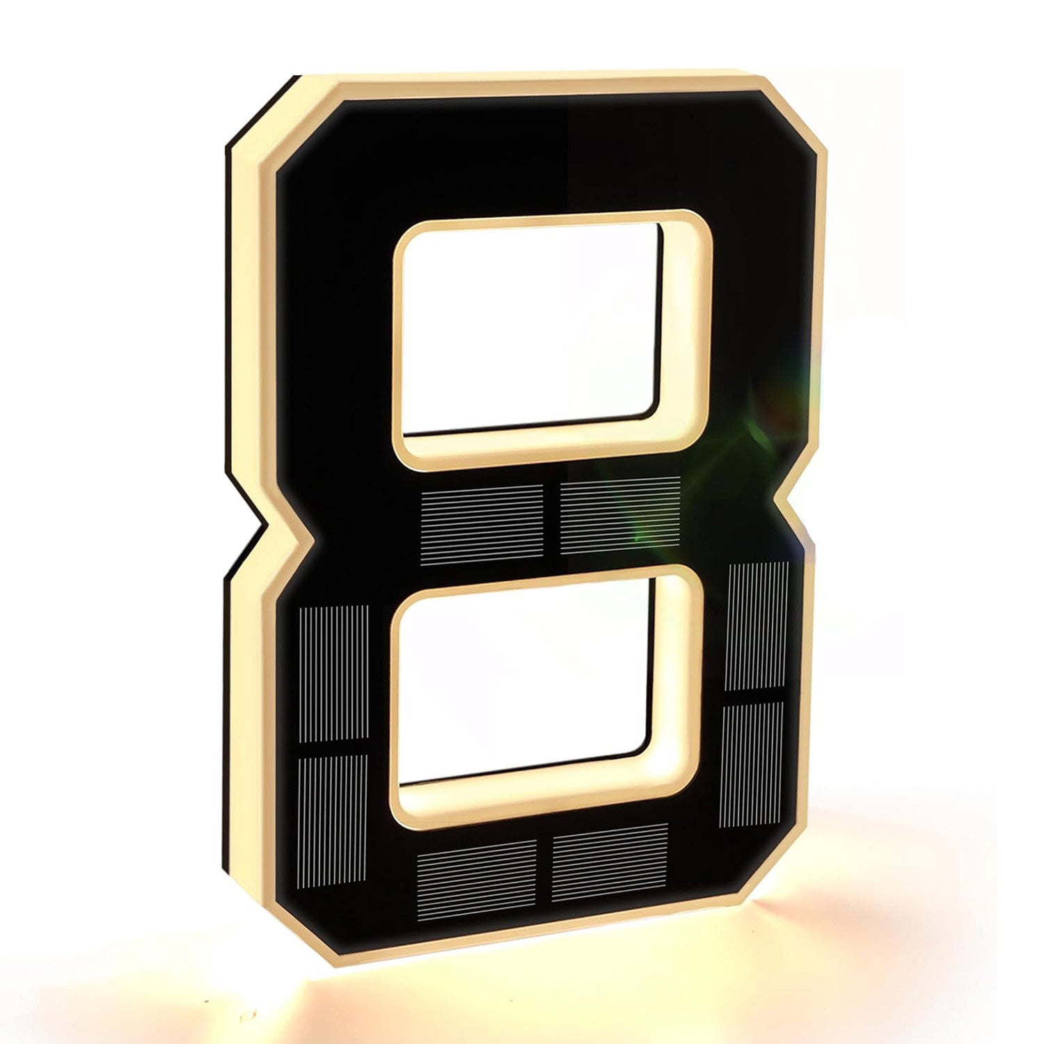 Modern Large House Numbers con 23cm exterior lámpara solar, impermeable ...