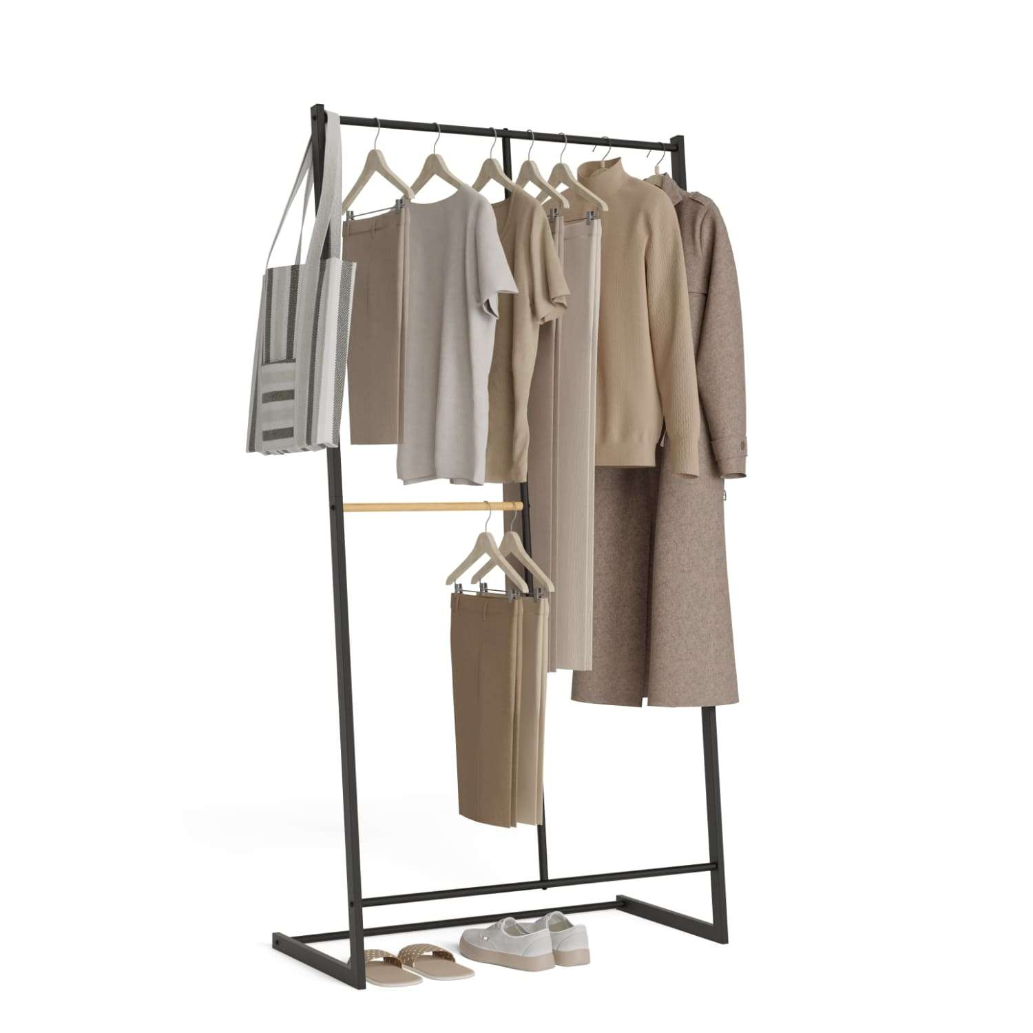 NEWLUX Perchero Burro Negro Hangy One 15 Hasta 15kg con Doble Altura ...