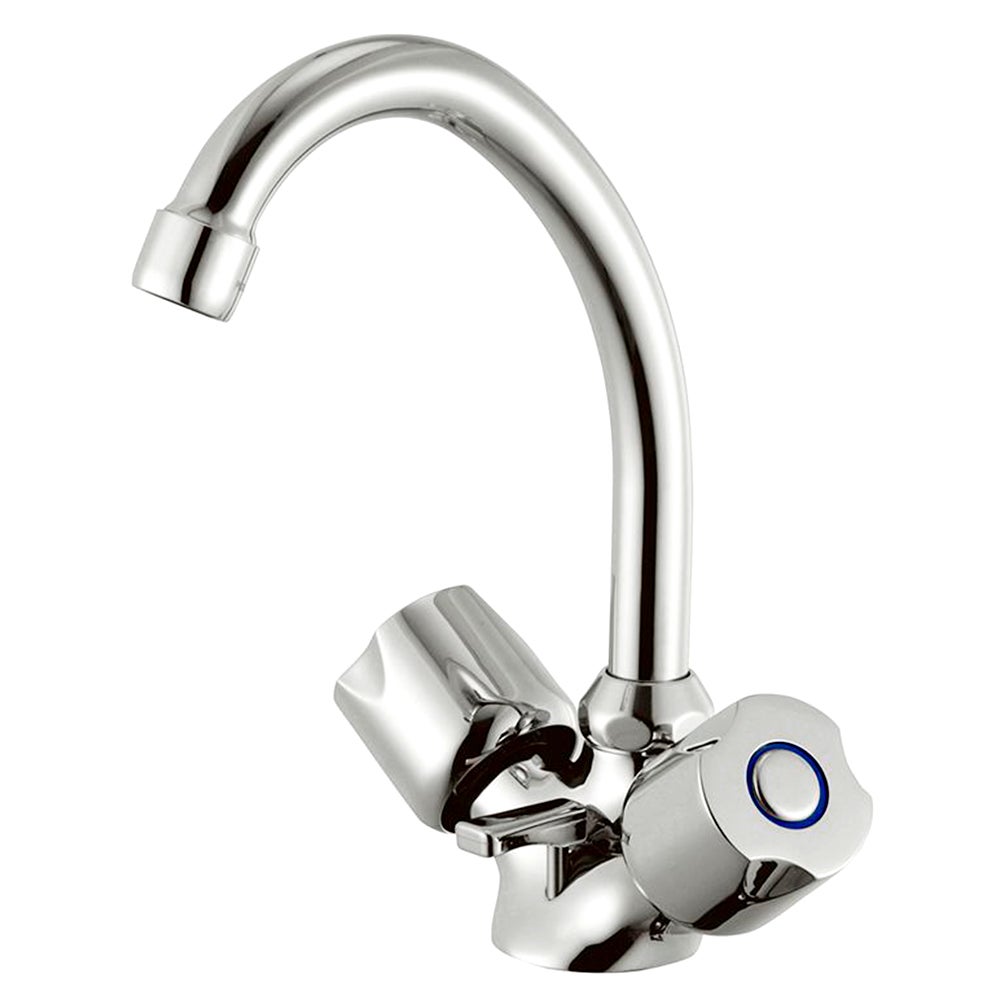 Robinet de salle de bain mélangeur de lavabo à bec col de cygne rotatif ...