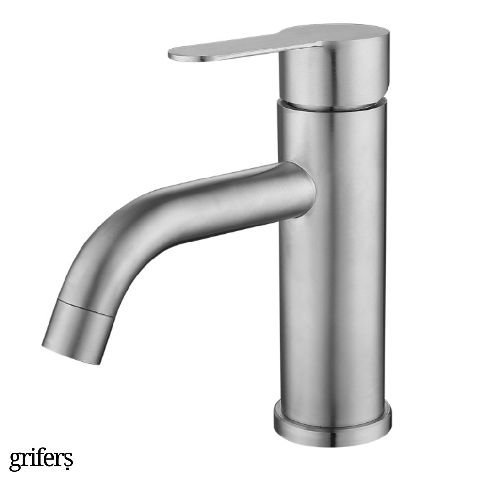 Mitigeur Lavabo Acier Brossé Bec Bas – TUBE BASIS HIBERA GRIFERS ...