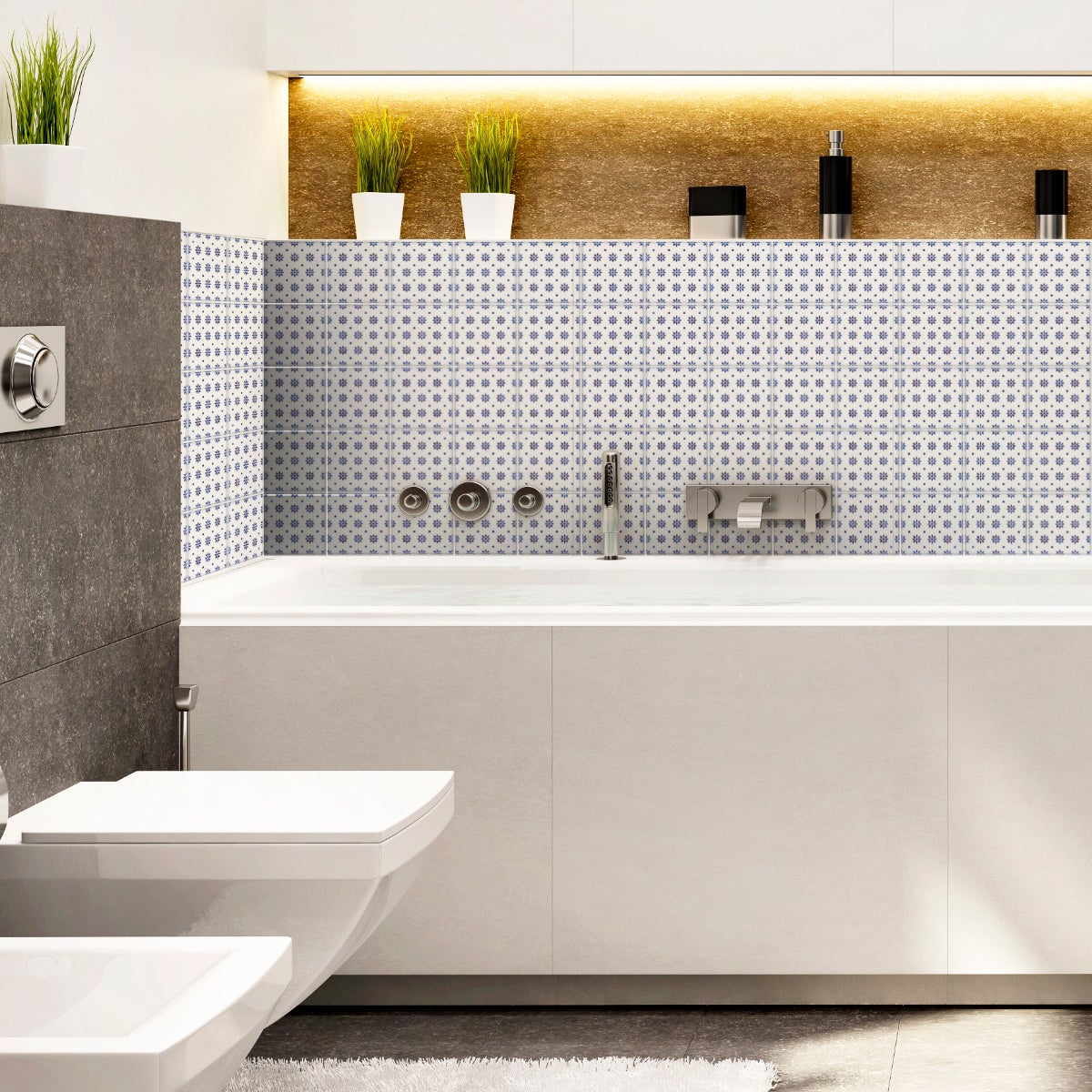 Stickers muraux - Sticker Mural Carrelage adhésif Cuisine Salle de Bain ...