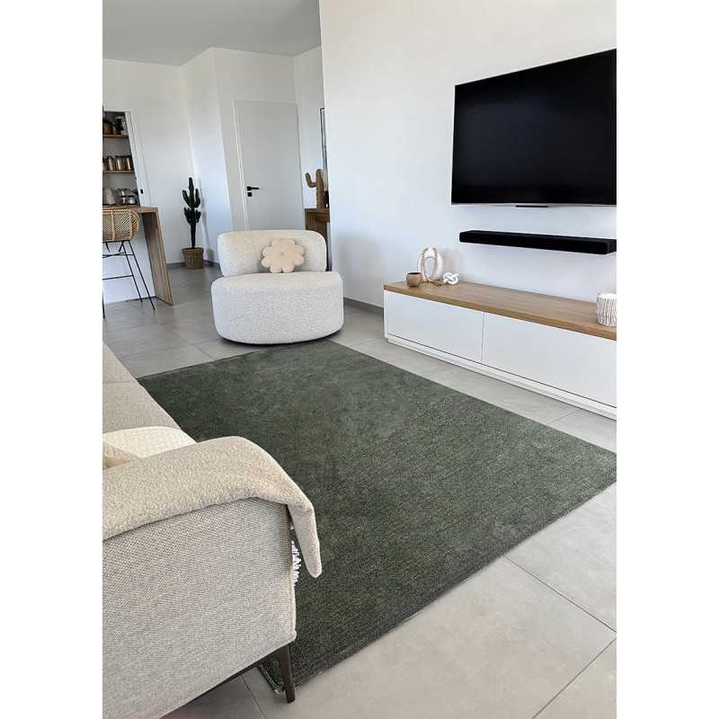 Tapis uni NANCY 29 Vert - 240x330 cm | Leroy Merlin