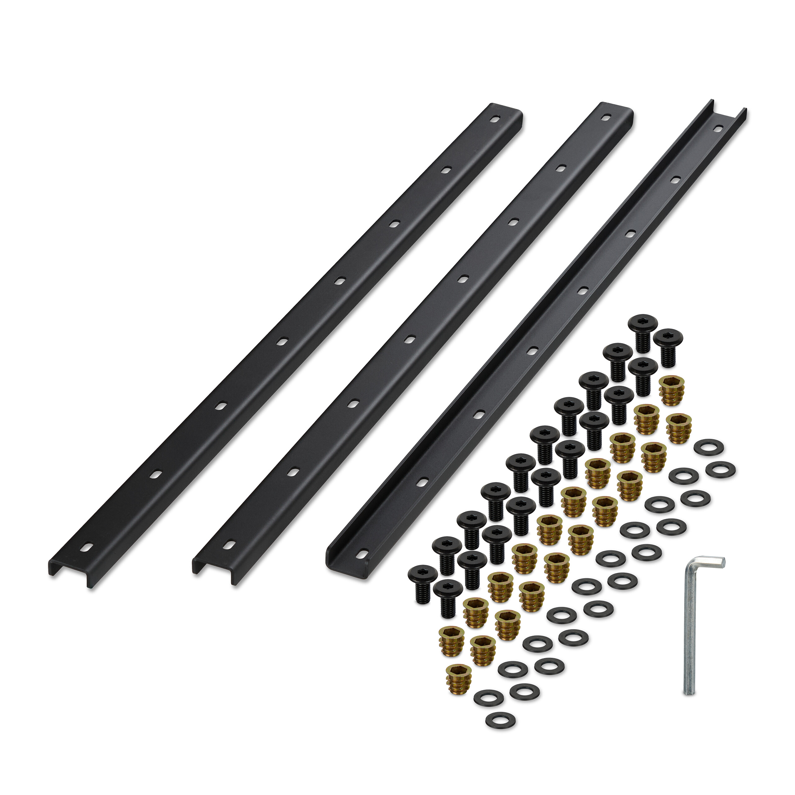 Relaxdays Barre de renfort, lot de 3, rail métallique 90 cm, stabilise ...