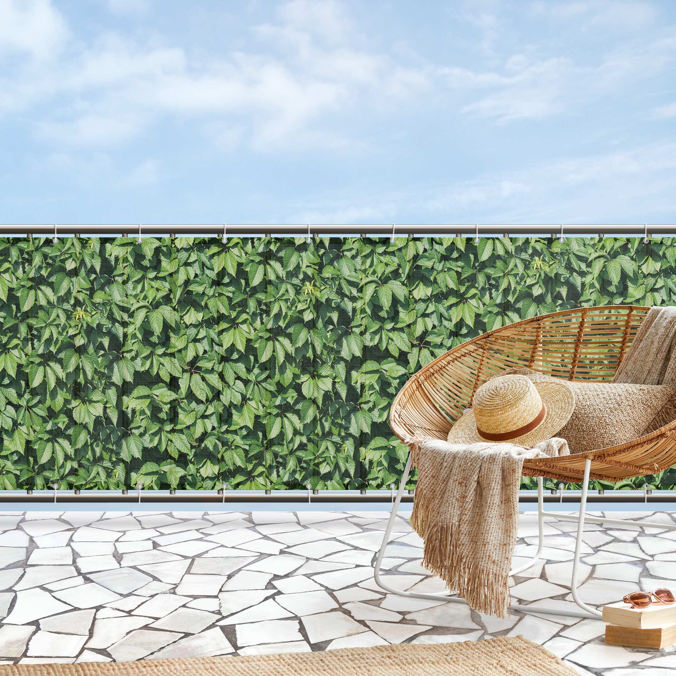 Brise vue brise vent balcon appartement jardin vert H.0,75 x L.4,5 M ... Brise vue brise vent balcon appartement jardin vert H.0,75 x L.4,5 M ...