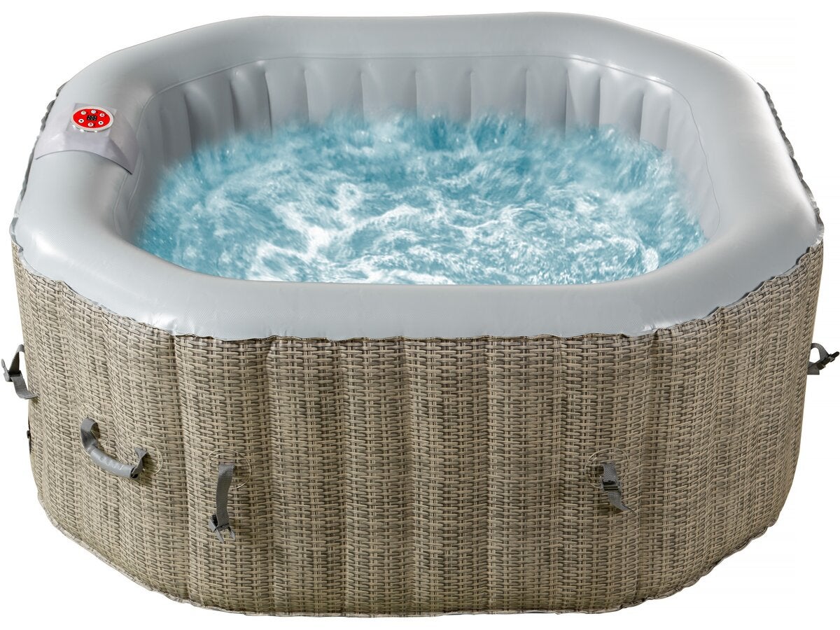 Spa hinchable octogonal de PVC "Los Ángeles" - 4 plazas - Gris claro ...