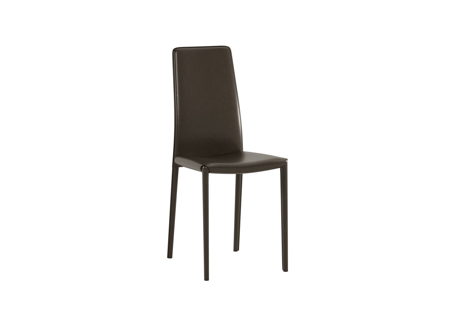 Kitty Chaise en éco-cuir marron 4 pcs | Leroy Merlin