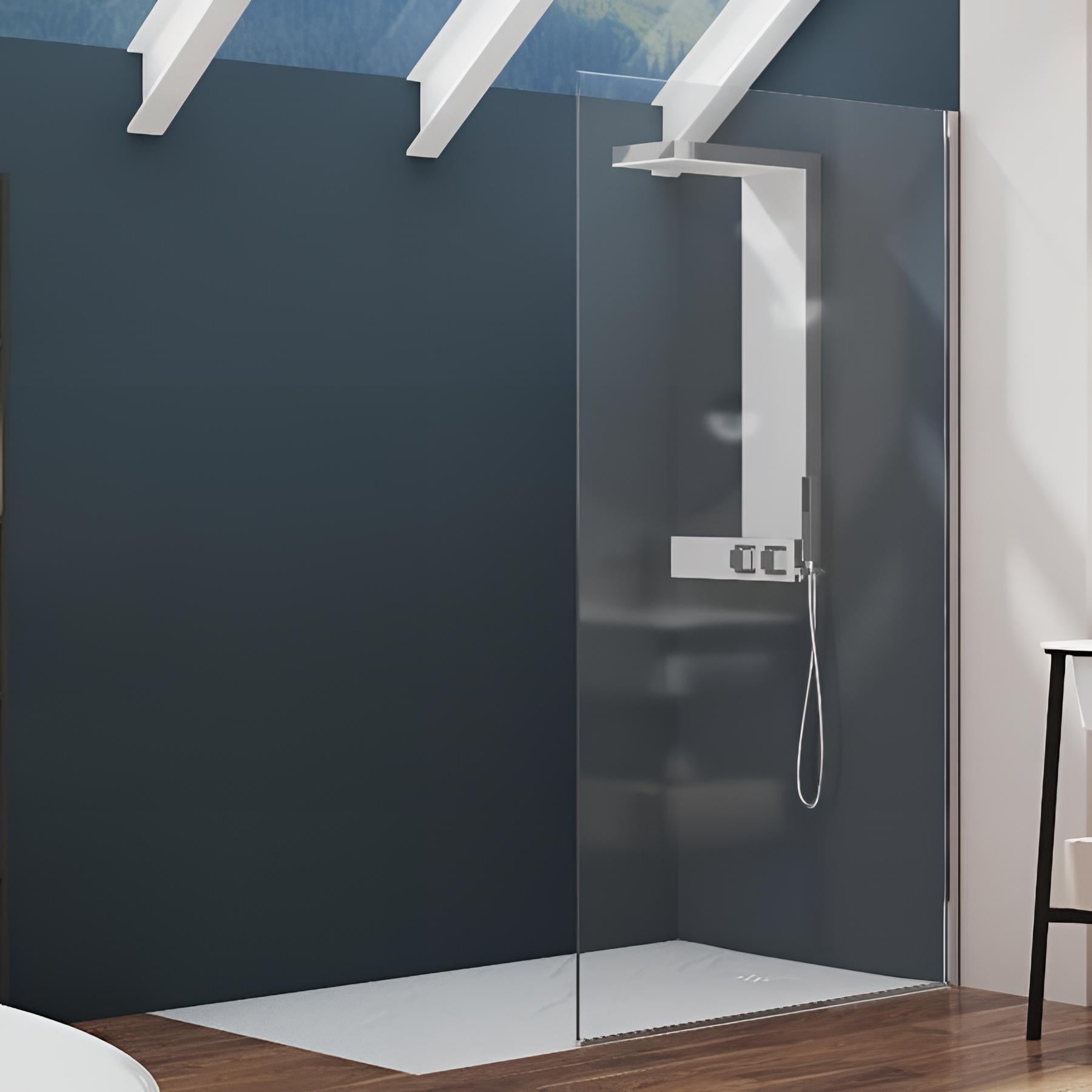 Paroi de douche fixe réversible KINEDO ALPHA SOLO épurée auto ...