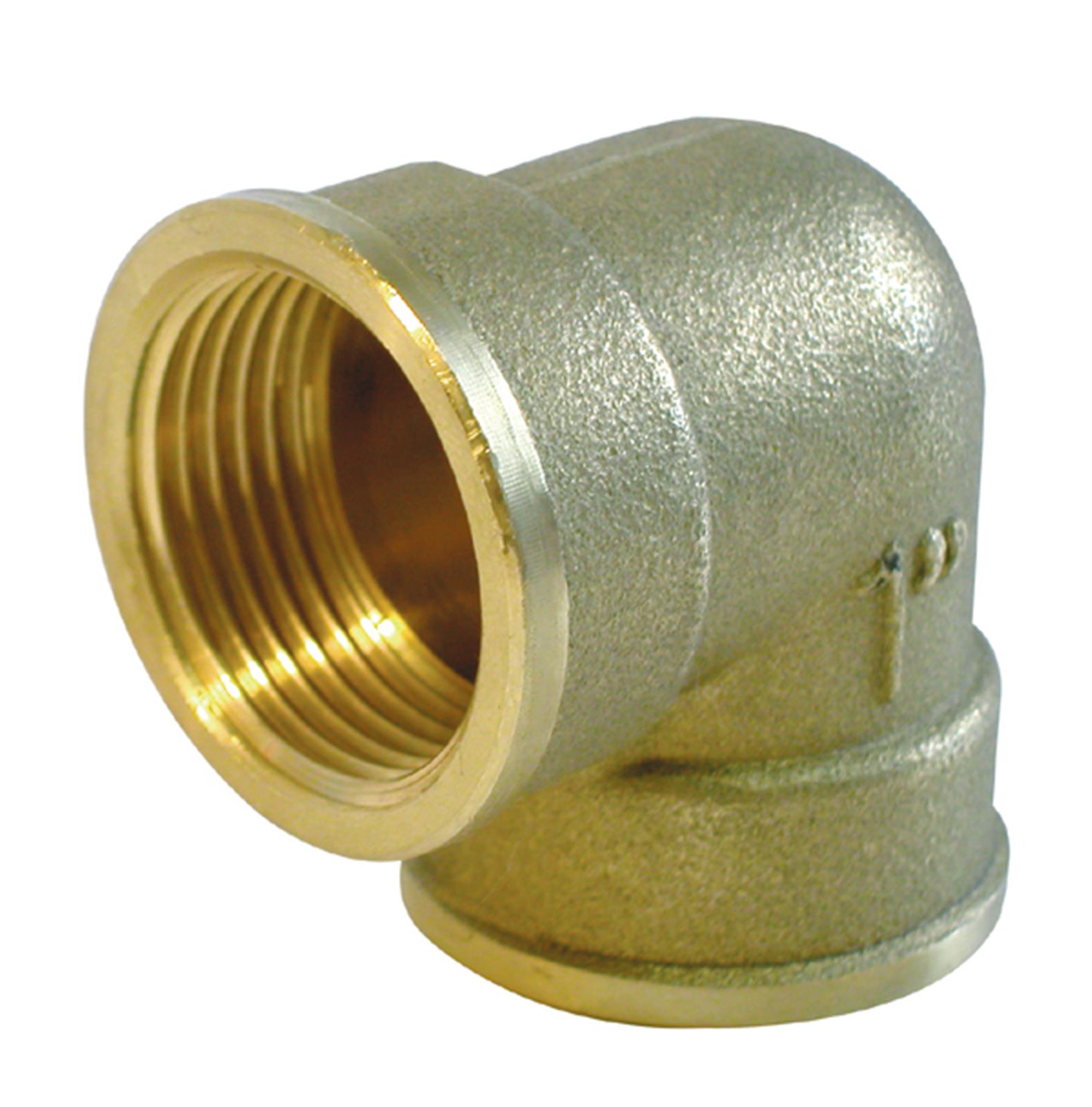 Coude 90° laiton à visser FF - Diamètre : 3/8'' - 12-17 - DN10 | Bricoman