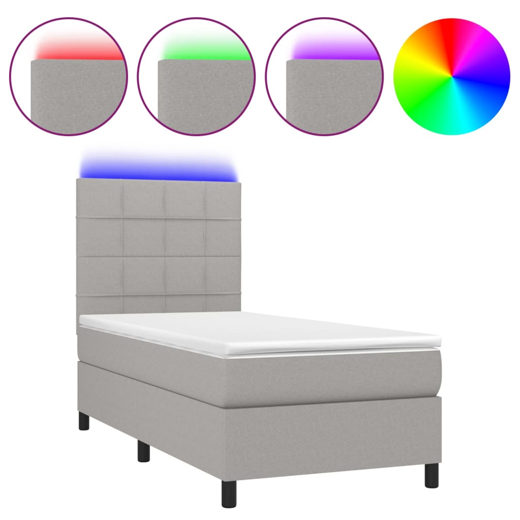 Cama individual | Cama box spring | Cama para adultos colchón y luces ...