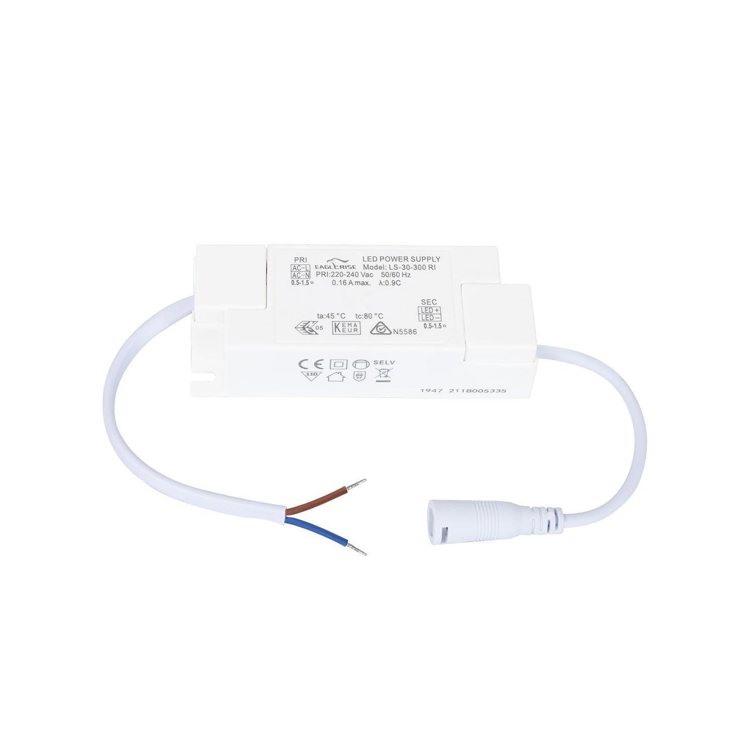 Driver EAGLERISE 220-240V Sortie 67-100V DC 300mA 30W No Flicker LS-30 ...