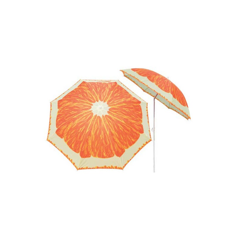 Parasol de plage en polyester imprimé fruits orange diamètre 180 cm ...