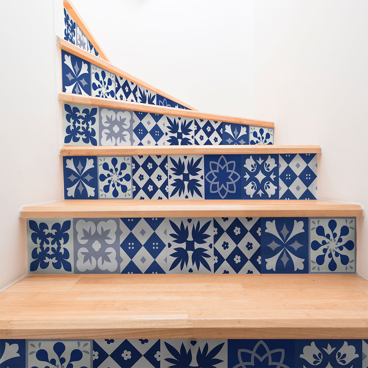 Vinilo escalera baldosas de cemento lucilina x 2 - adhesivo pared ...