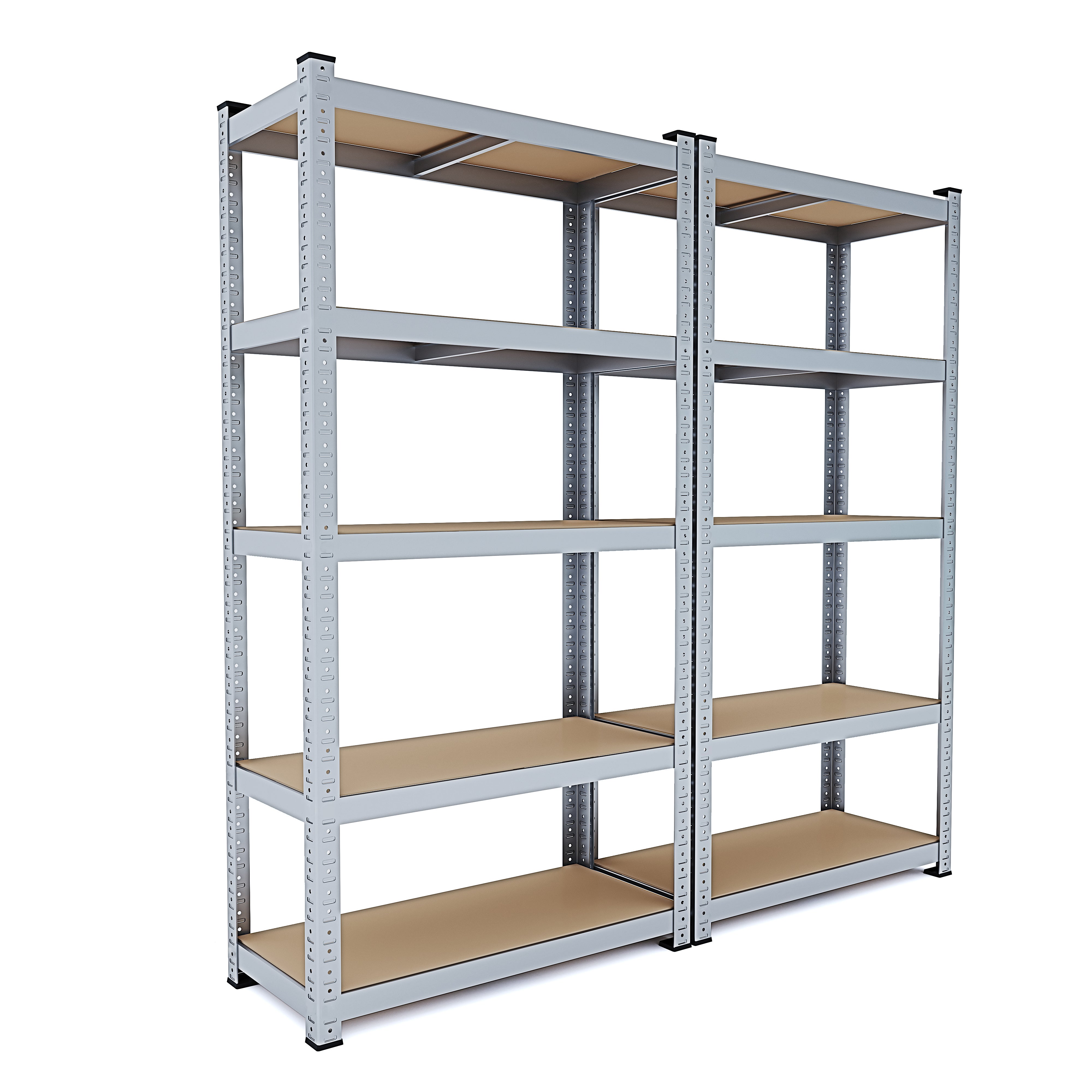 Set di 2 Scaffali In Metallo e MDF - Alta Portata Fino a 875 kg - 5 ...