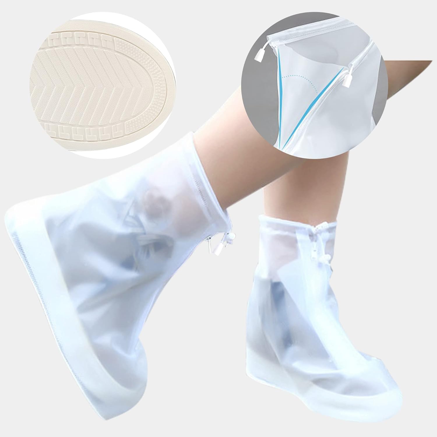 1 paires Surchaussures imperméables pour bottes de pluie, semelle en ...