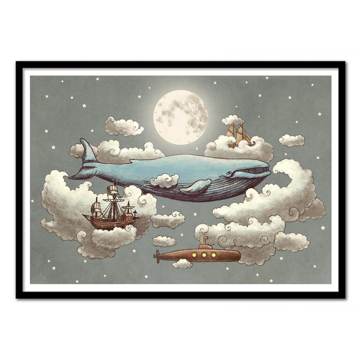 Art-Poster - Ocean meets sky - Terry Fan - avec cadre noir 30 x 40 cm ...