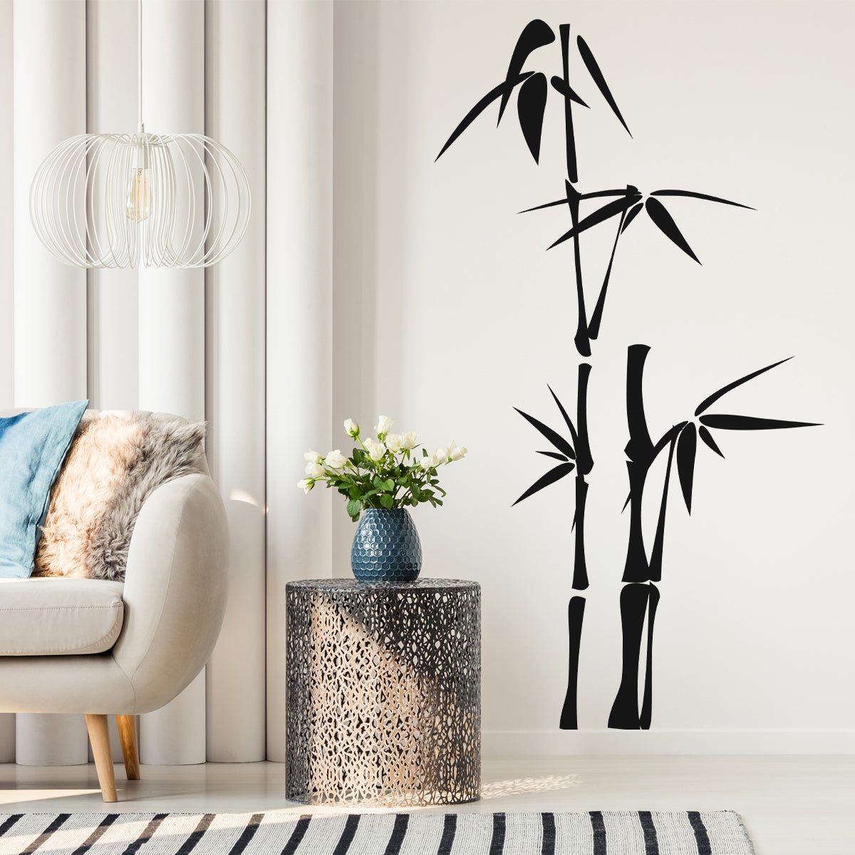 Sticker Mural - Bambou - Noir - 257x1138 cm | Leroy Merlin