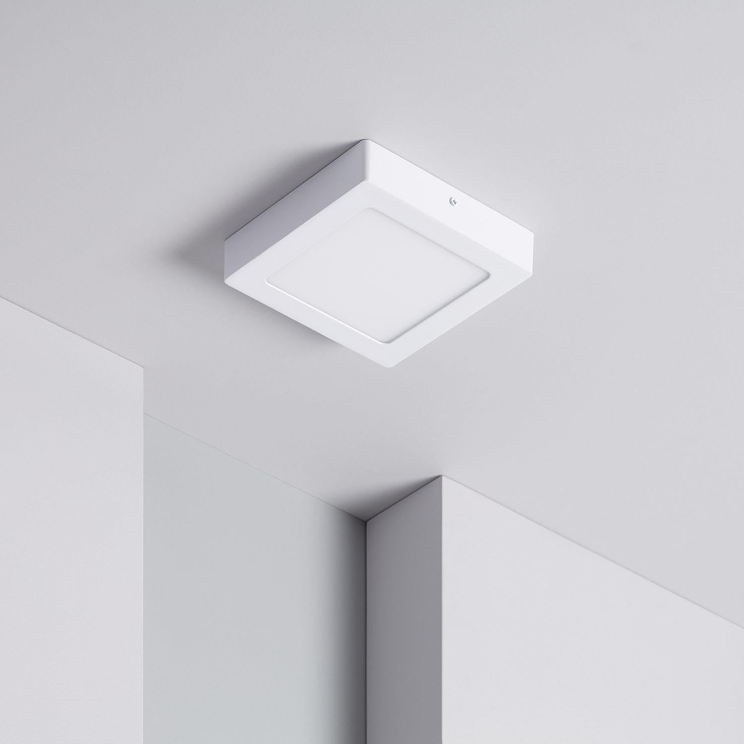Plafón LED 12W Cuadrado 170x170 mm, 3000K Blanco Cálido, Aluminio, IP20 ...