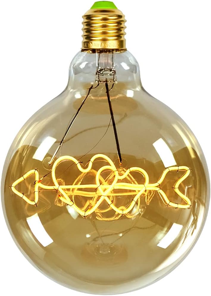 Bombillas LED vintage Globo Grande G125 4 W 220/240 V Motivo flecha de ...