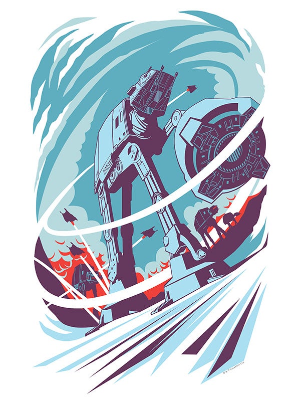Poster d'art de Komar - Star Wars Classic Vector Hoth - Taille: 30 x 40 ...