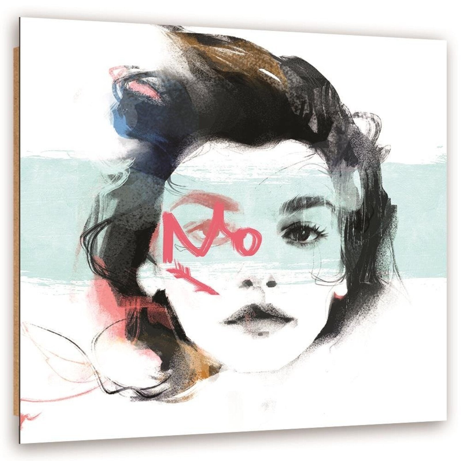 Tableau visage féminin bois | Leroy Merlin