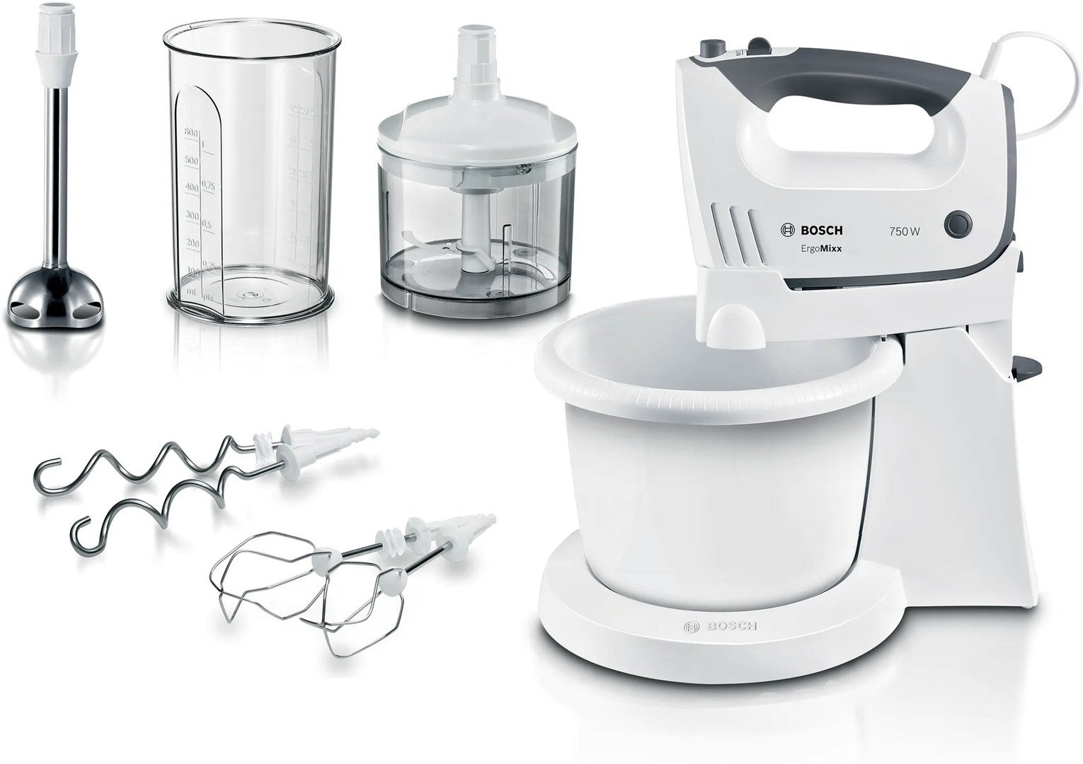 Batteur à main Bosch MFQ37490, 750 W, gris et blanc | Leroy Merlin