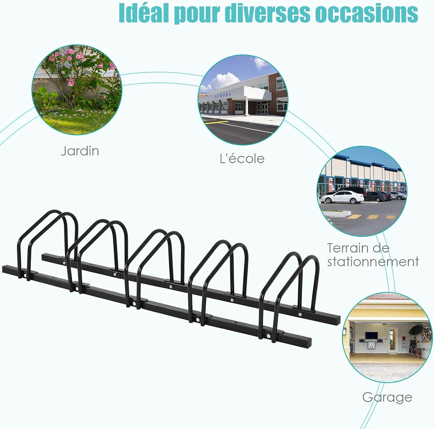 Râtelier Familial pour Vélo, Support de Vélo avec 4/5/6 Places de ...