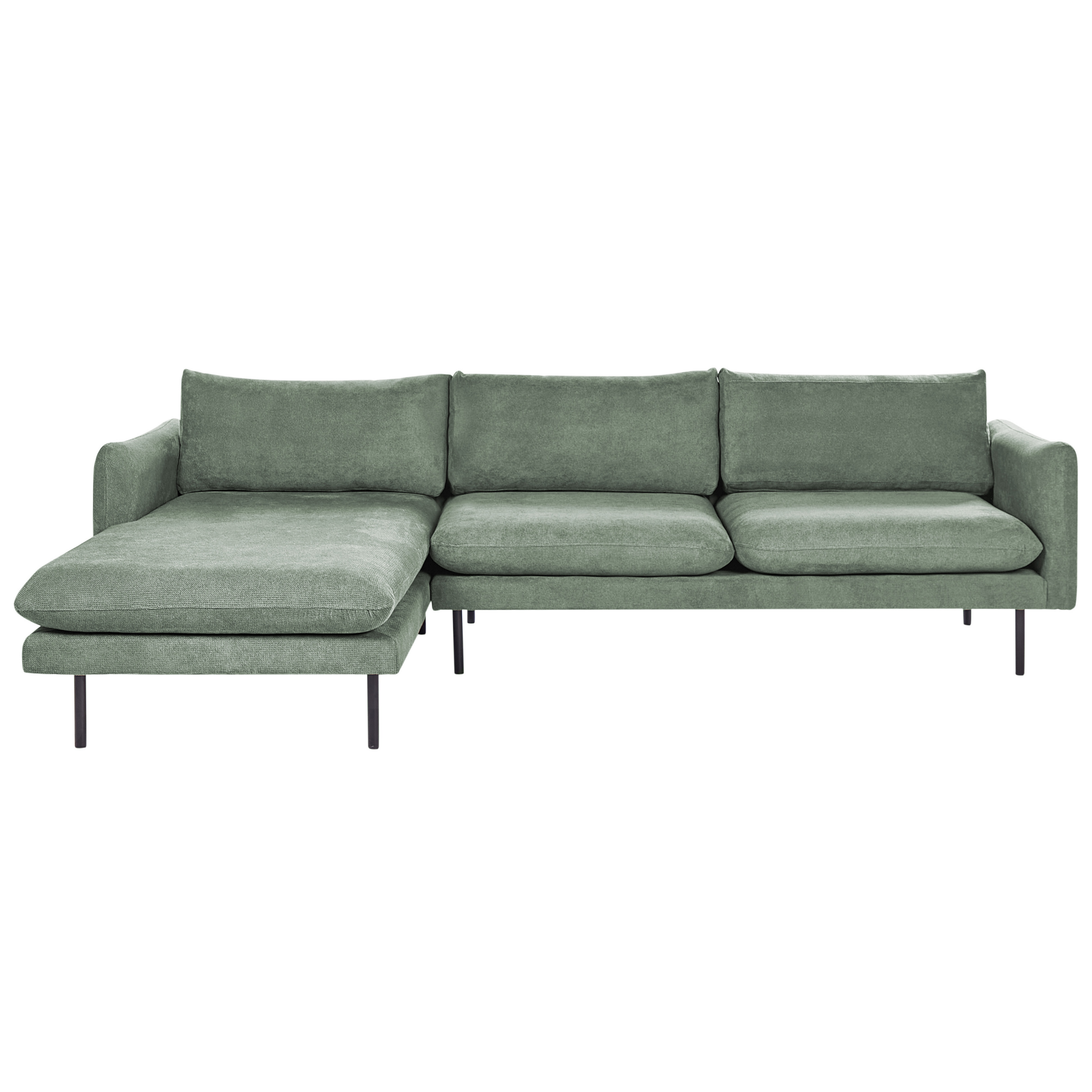 Canapé d'angle 4 places VINTERBRO Tissu Vert clair Côté droit | Leroy ...