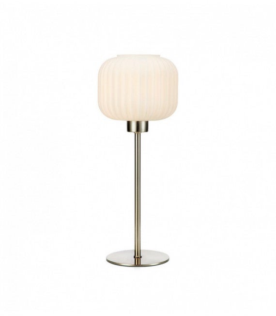 Lampe de table globe Sober Métal Acier 1 ampoule 38cm | Leroy Merlin