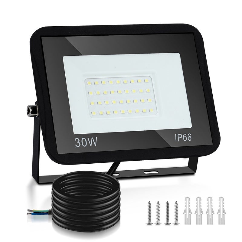 Projecteur de chantier à LED 1x 30W Projecteur extérieur Projecteur à ...