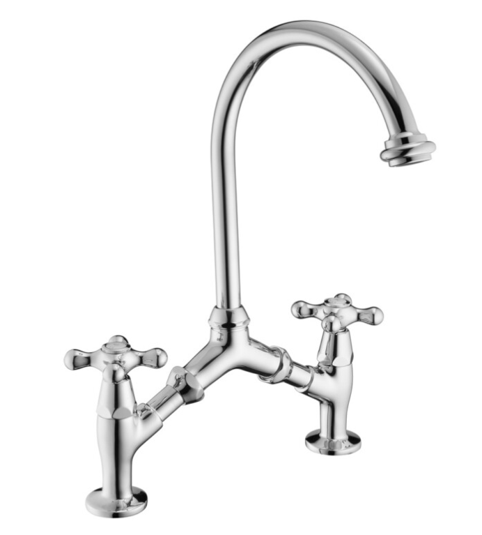 PB classic Nostalgic classic robinet de cuisine Chrome avec entraxe ...