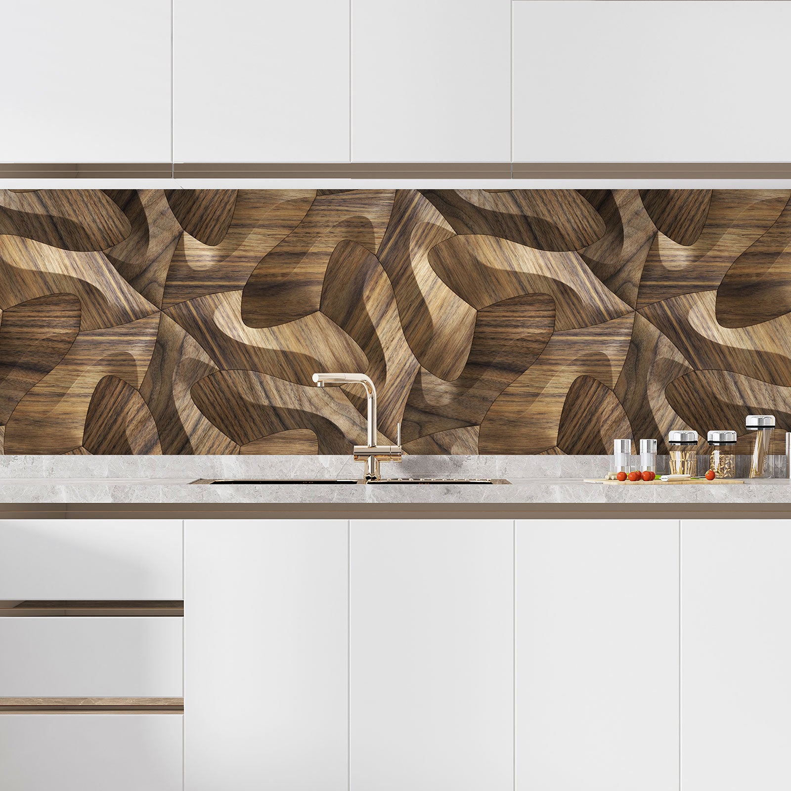 Crédence adhésive sticker pour cuisine - Design - Adhésif MAT - 60x105 ...