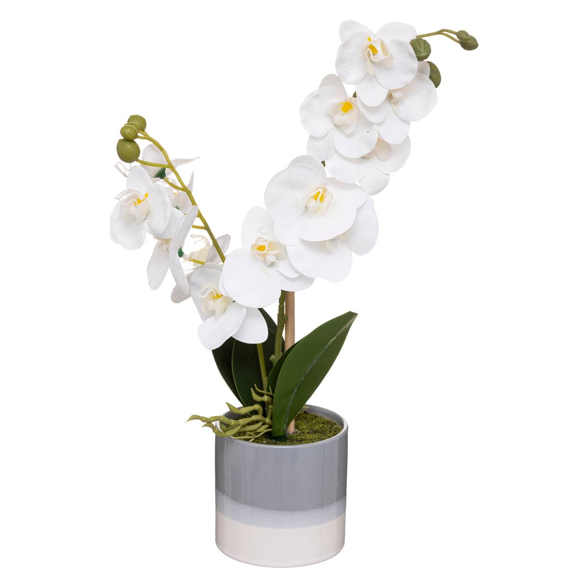 Orchidée Artificielle H45cm Blanc - Atmosphera Créateur d'intérieur | Leroy Merlin