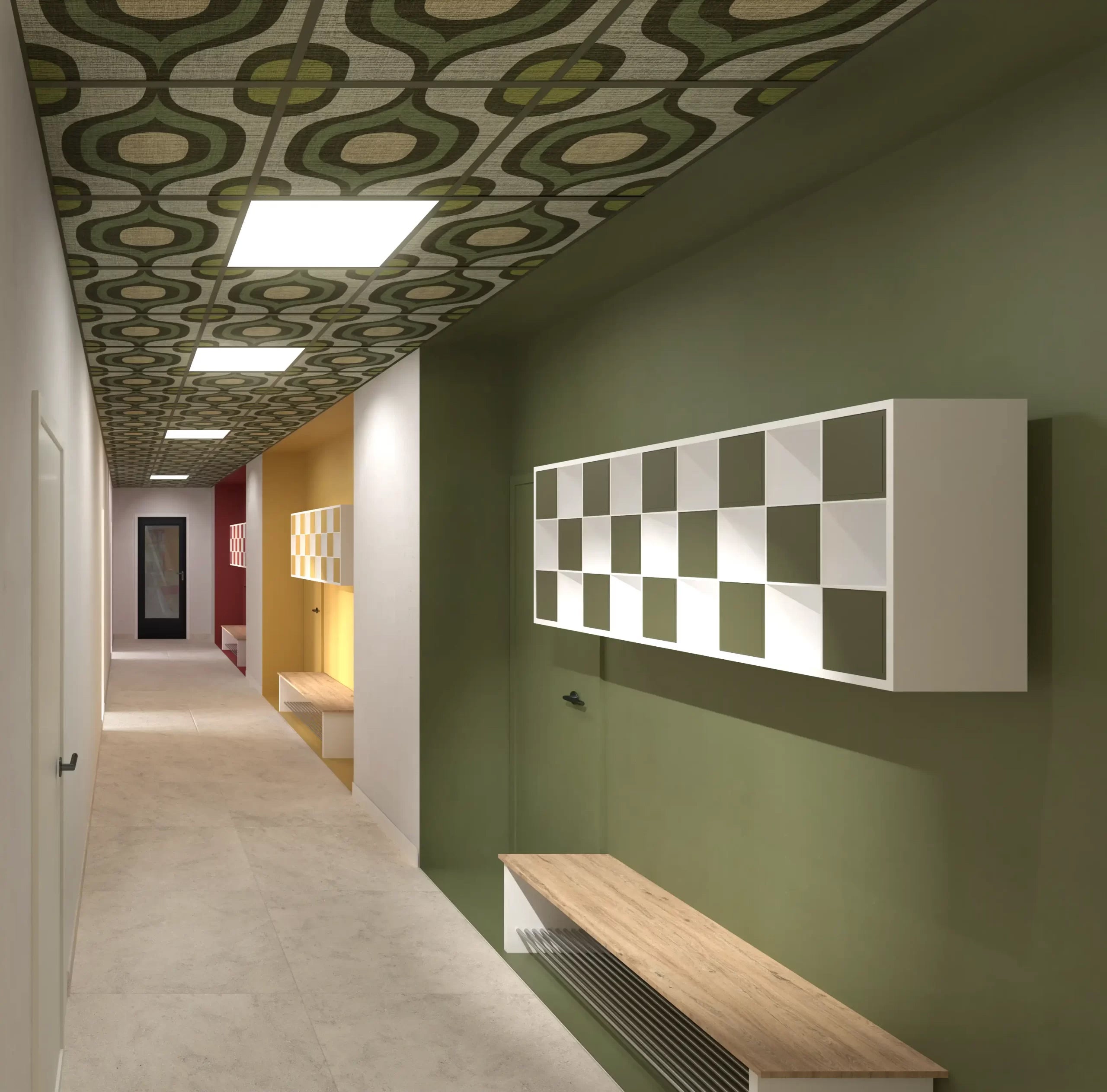 Pannello per Controsoffitto 60x60 cm Decorato Sky-Tile Pattern Vintage ...