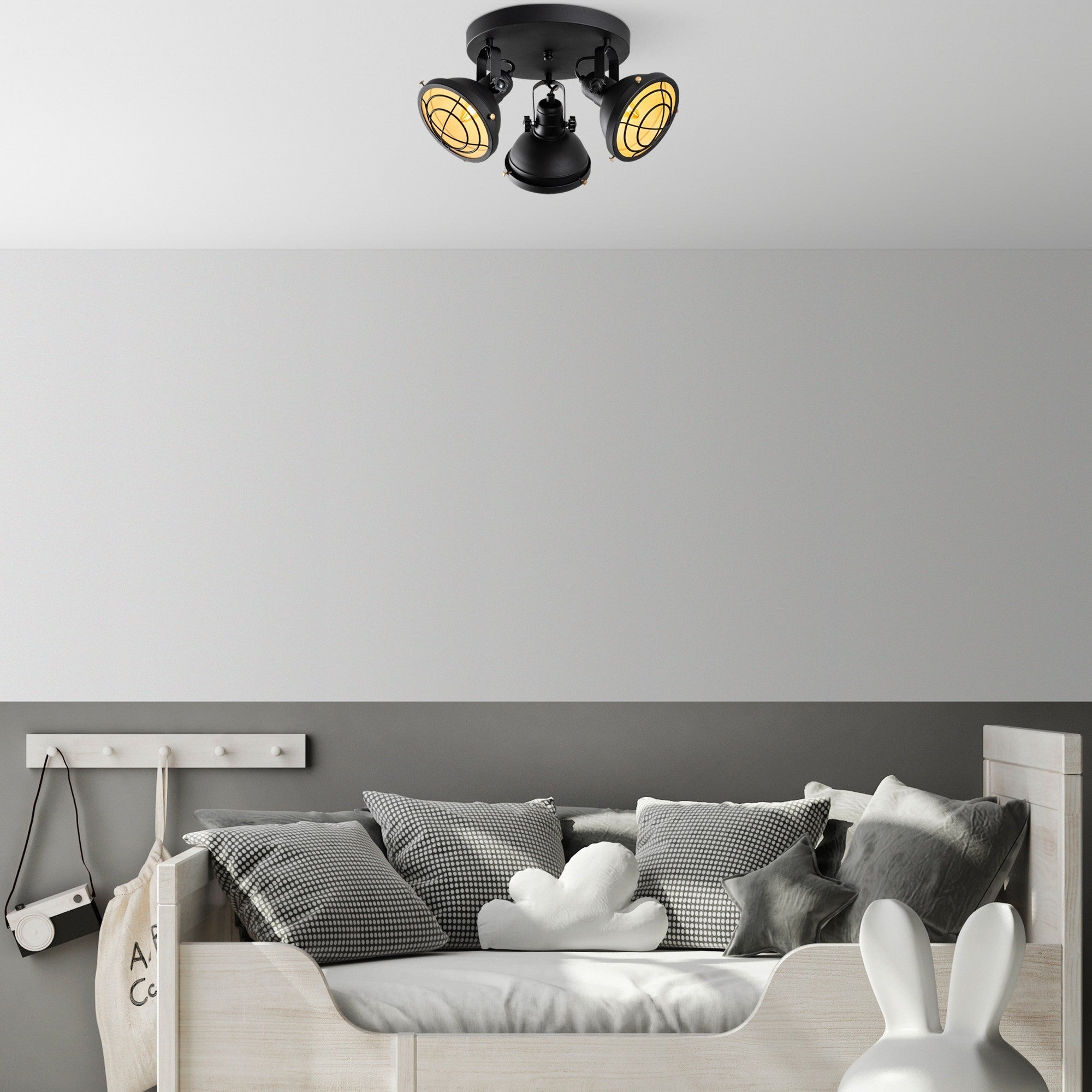 Lámpara de techo Spoly - 13798 Negro metal | Leroy Merlin