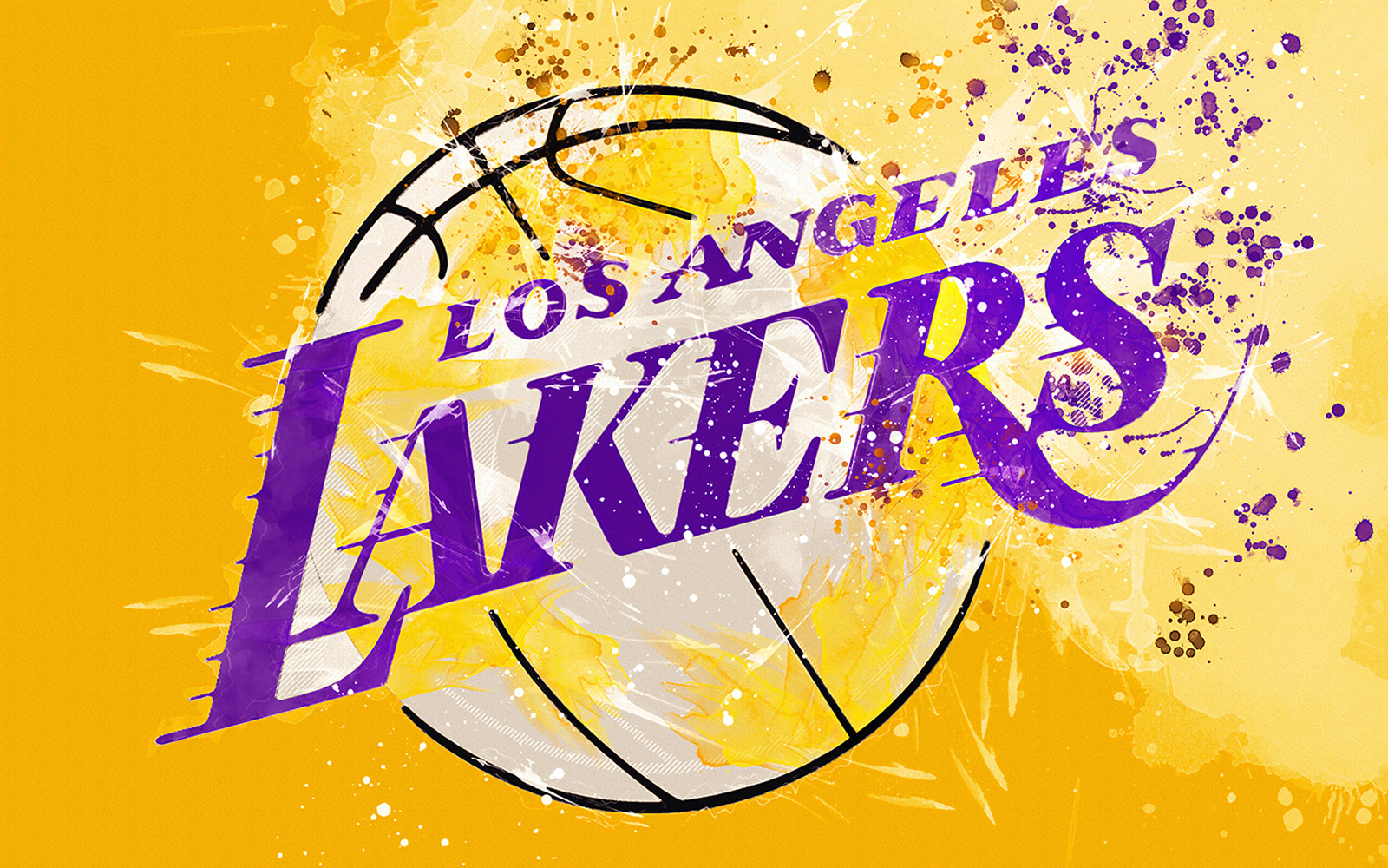 Papel pintado panorámico Basket / Baloncesto - LOS ANGELES Lakers | Leroy Merlin