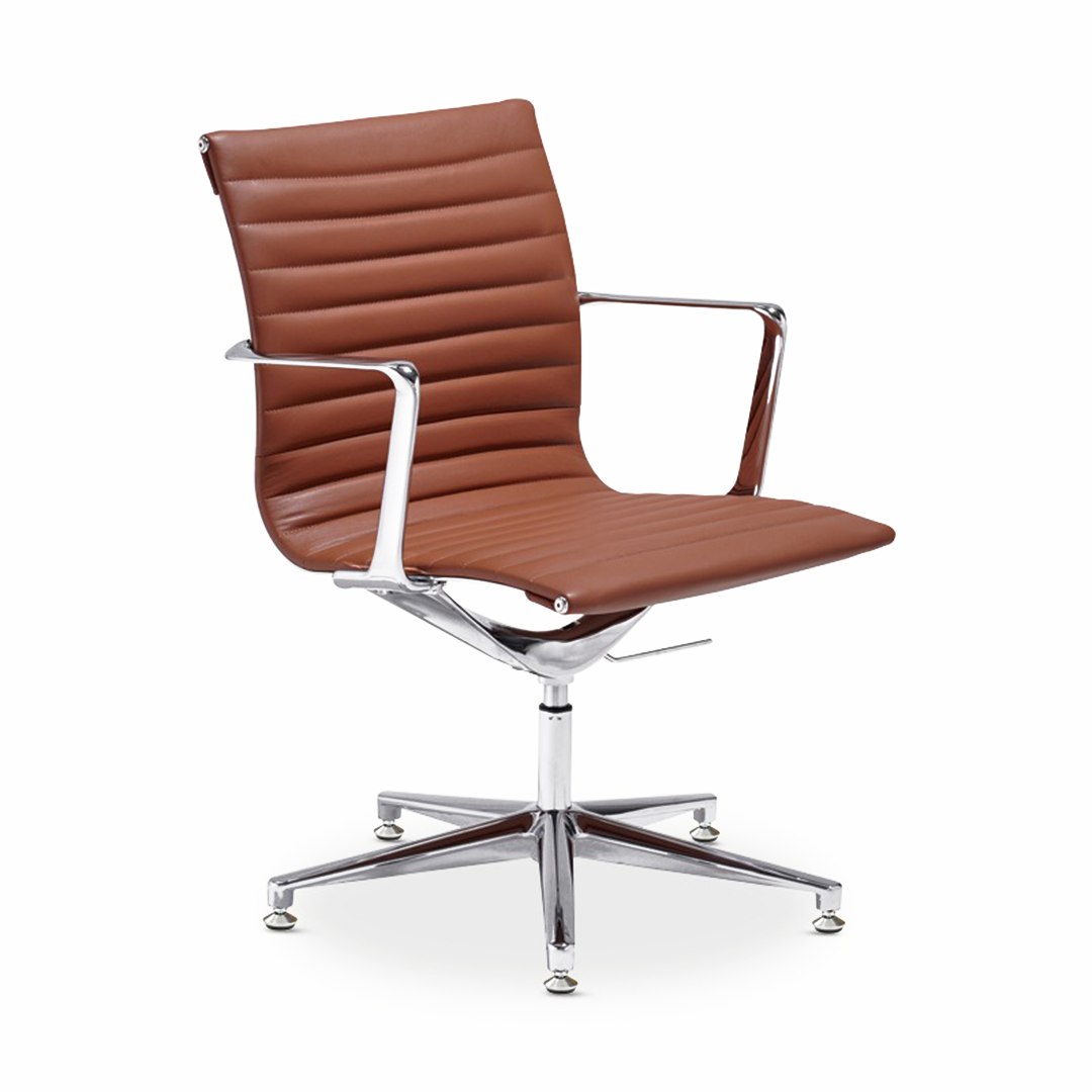 Furnicher Mateo - Chaise de Conférence - Cognac Cuir - 58x59x92cm ...