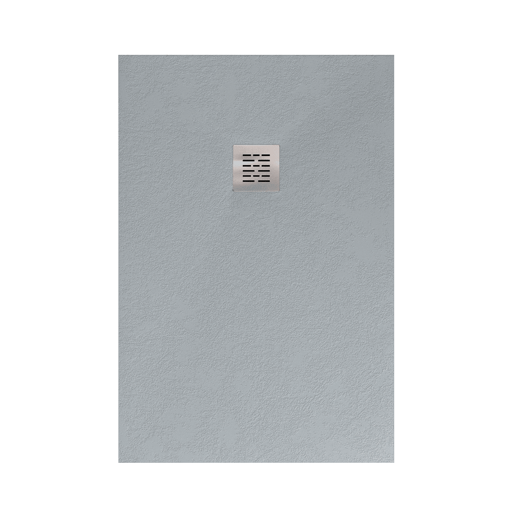 Plato de ducha resina SIERRA Gris 90x190 cm Rejilla acero inox. | Leroy ...