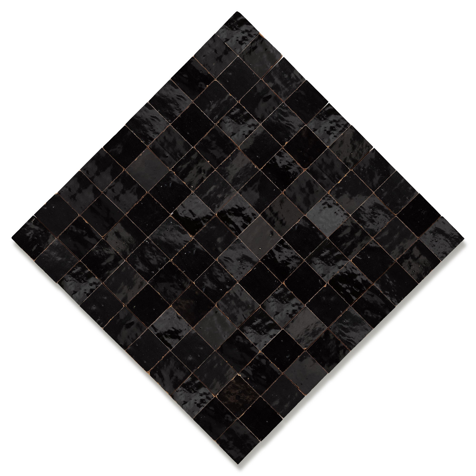 Carrelage Zellige Marocain Noir Intense 3x3 cm (vendu par 1 m²) - RO'MA ...