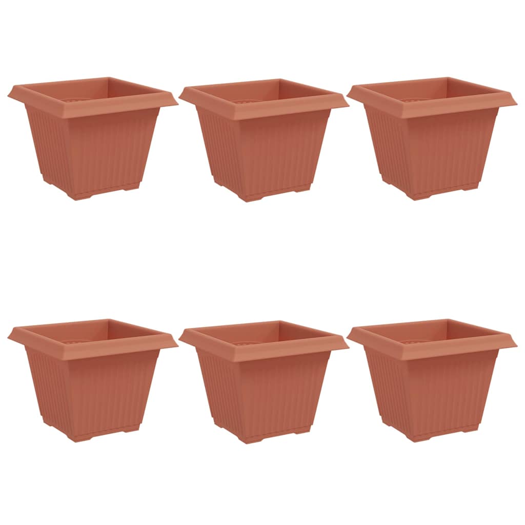 Jardinière | Pot de Fleurs Carré 6 pcs Rouge brique 38 x 38 x 30 cm ...