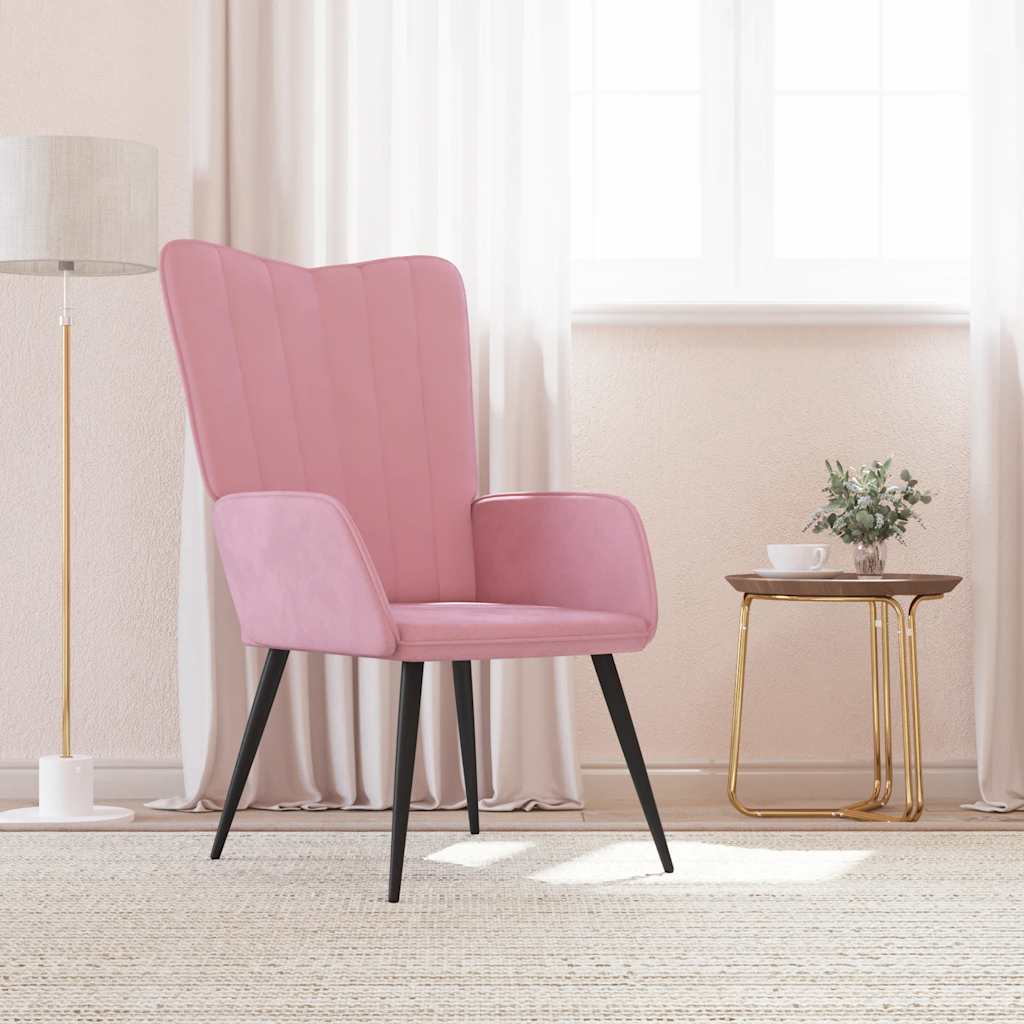 Maison Exclusive - Chaise de relaxation Rose Velours | Leroy Merlin