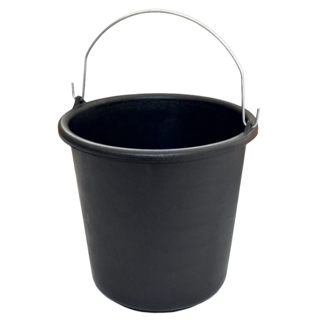Seau de chantier noir avec anse 10 litres | Leroy Merlin