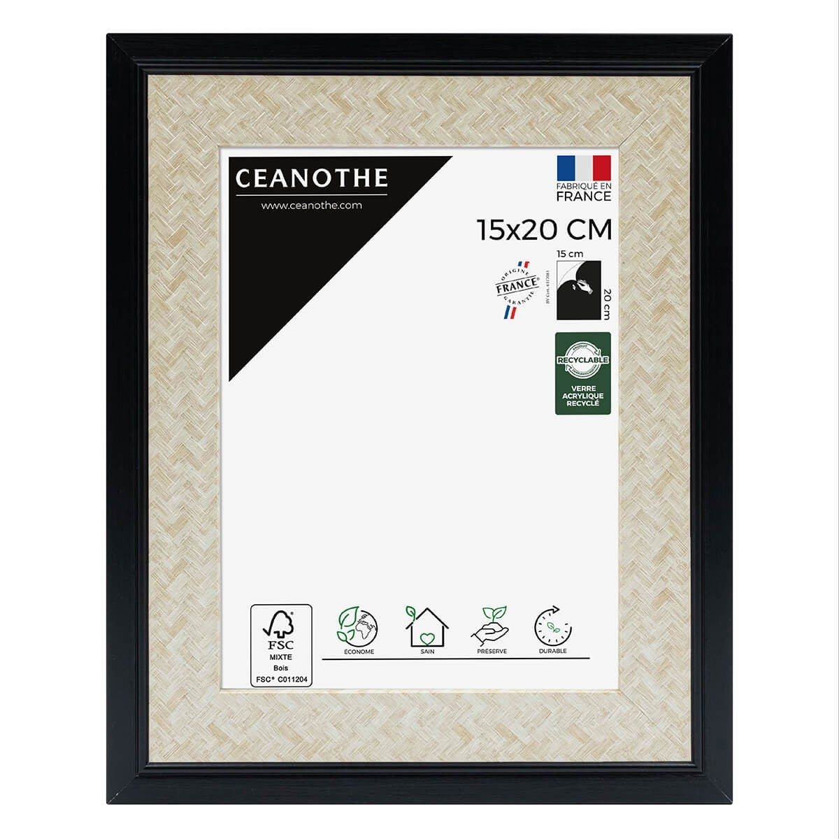 Cadre photo Palma noir 15x20 cm | Leroy Merlin
