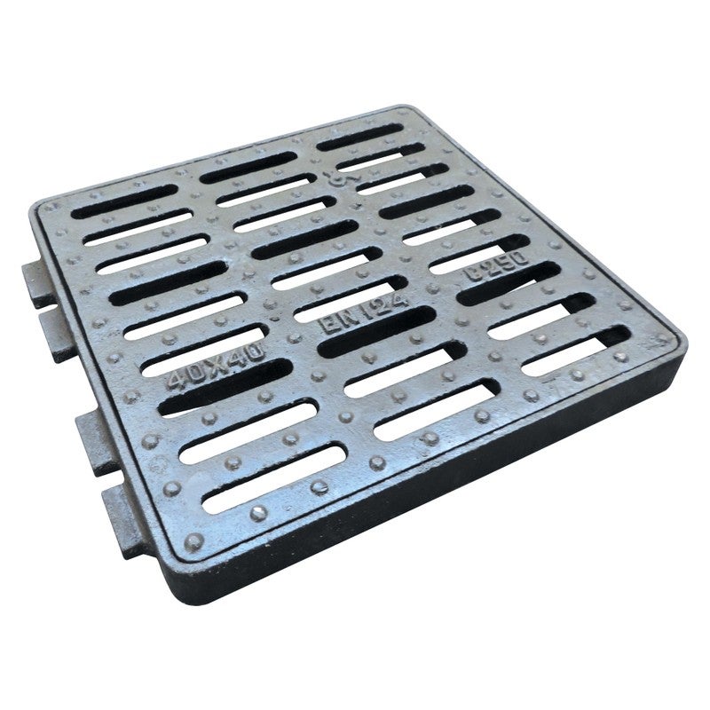 Grille + cadre en fonte C250 pour regard 400x400mm | Bricoman